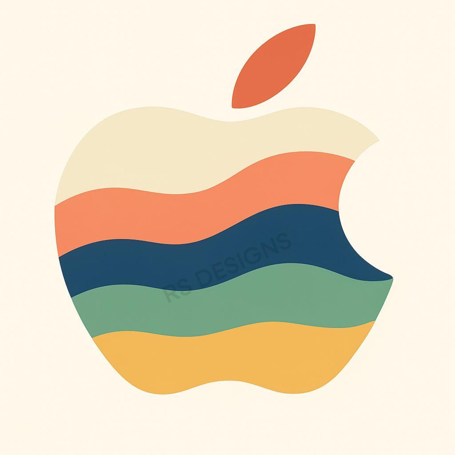 Pastel Apple Logo Decals | Set of 12 Stickers (digital Download) - Etsy