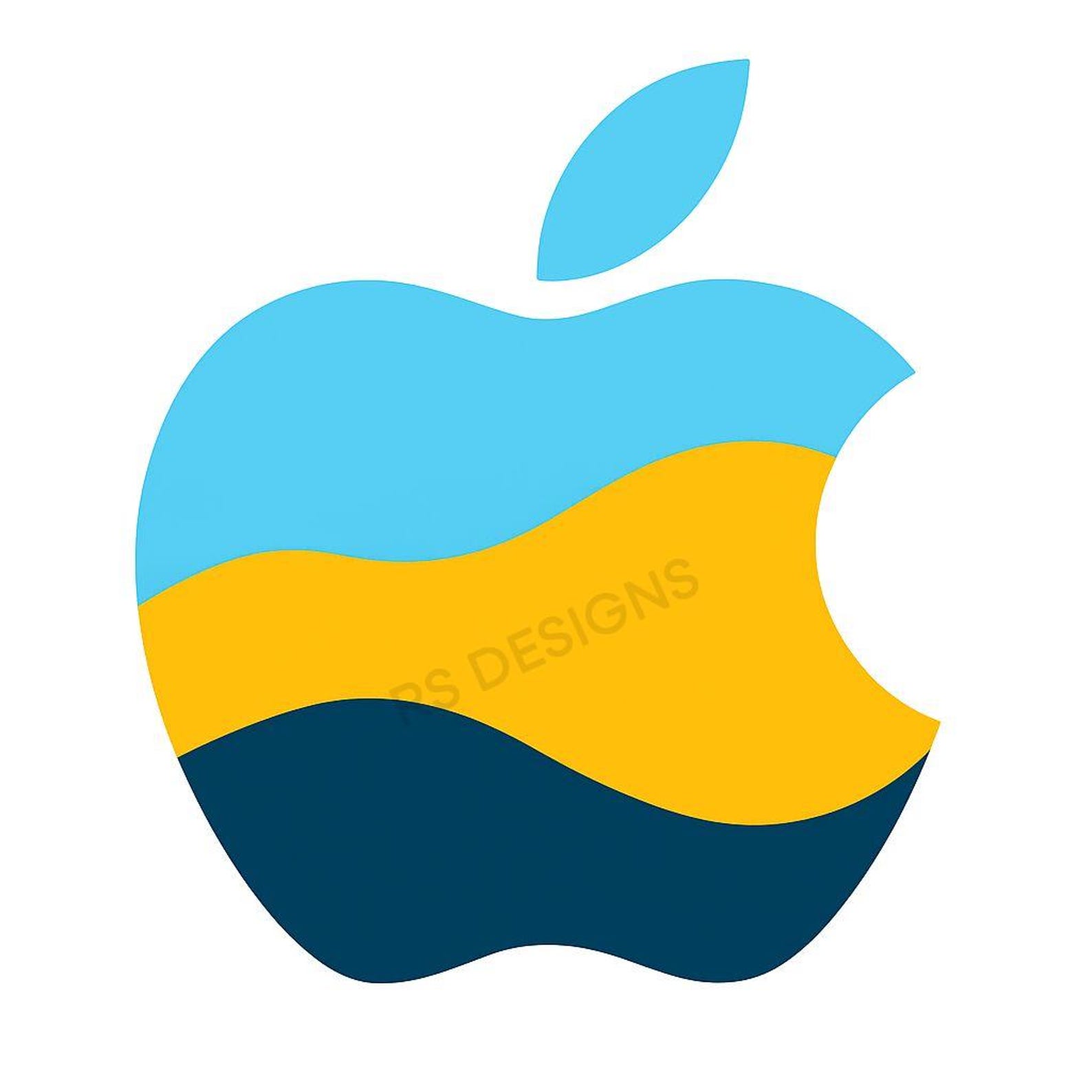 Modern Apple Logo Vinyl Decals Set of 12 Stickers for Car Phone Laptop ...