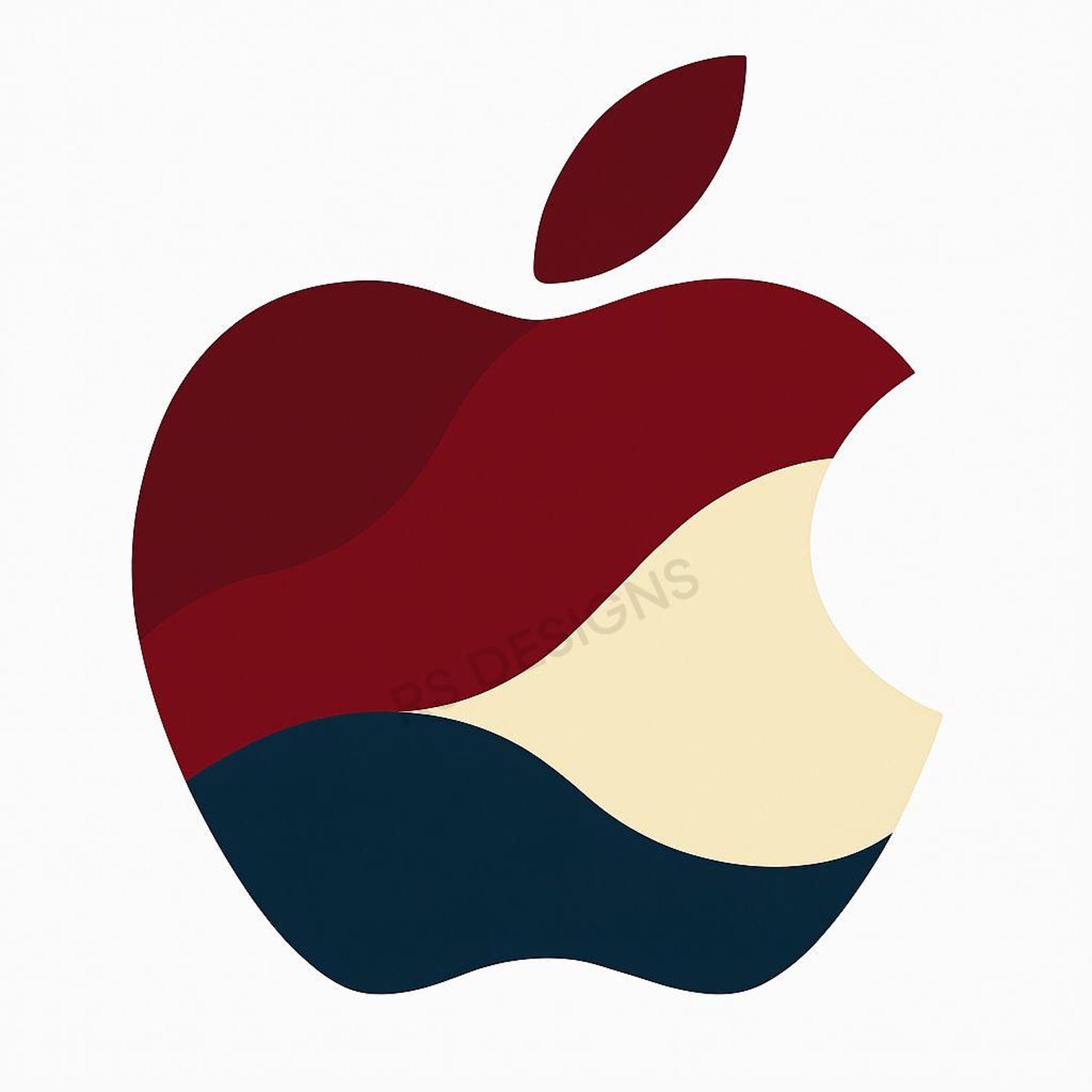 Pastel Apple Logo Decals | Set of 12 Stickers (digital Download) - Etsy