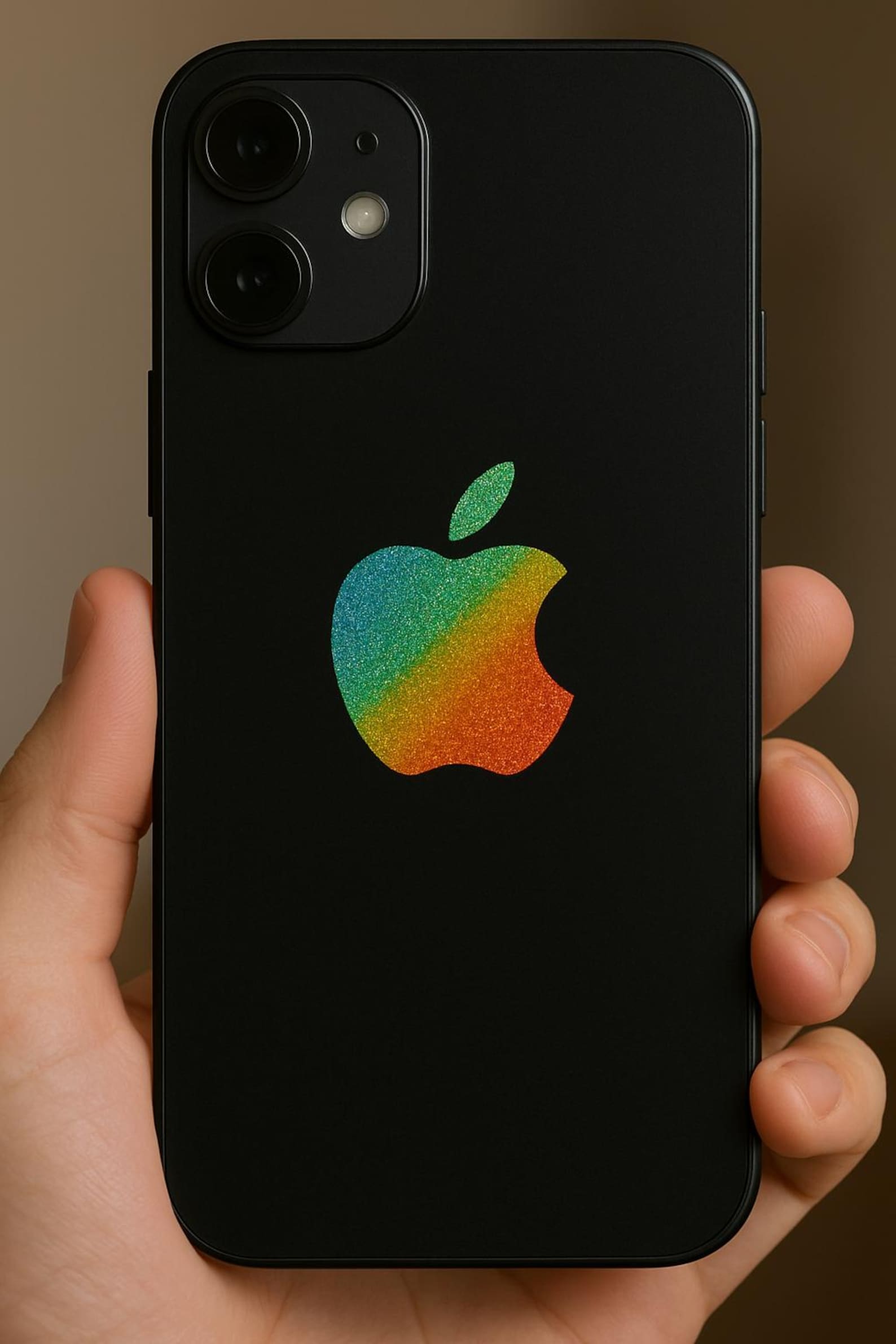 Apple Logo Decal, Shine iPhone Logo Sticker, Glitter Apple Decal ...