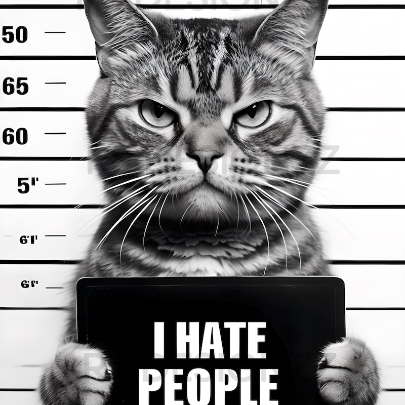 Cat Mugshot Svg - Etsy
