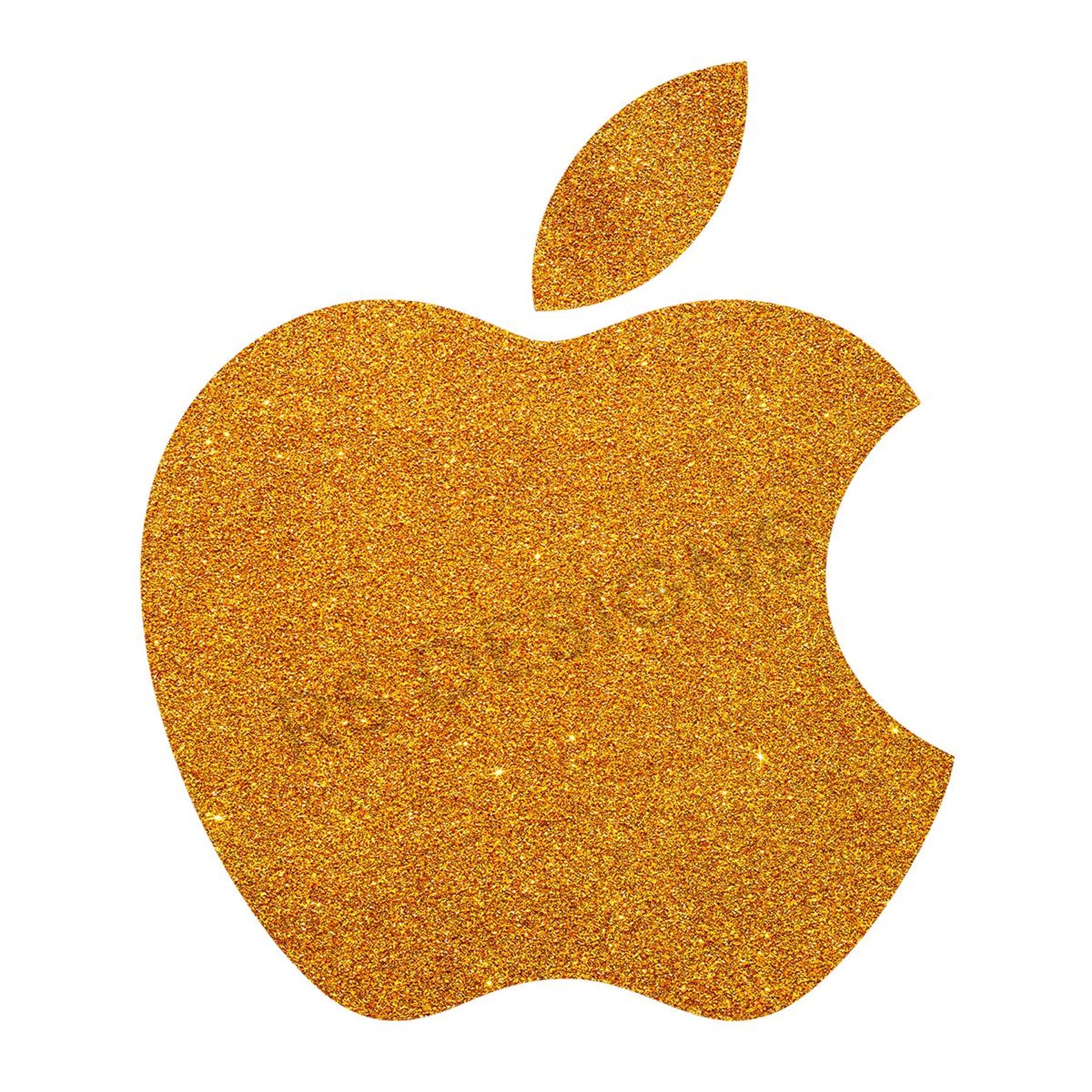 Apple Logo Decal, Shine iPhone Logo Sticker, Glitter Apple Decal ...