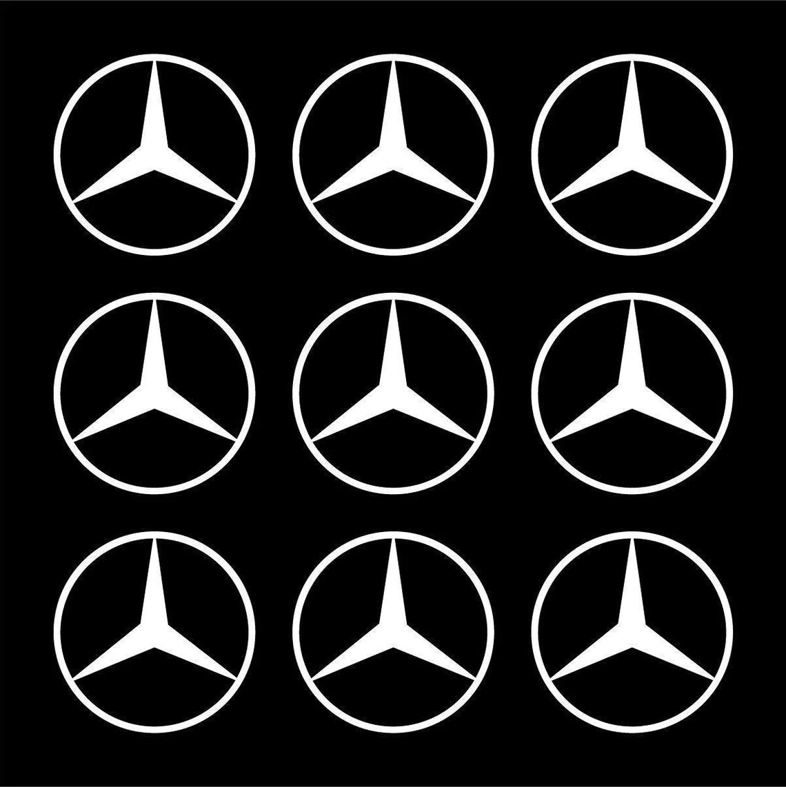 Mercedes Logo Vinyl Decals - Set of 16 - SVG PNG (digital Download) - Etsy