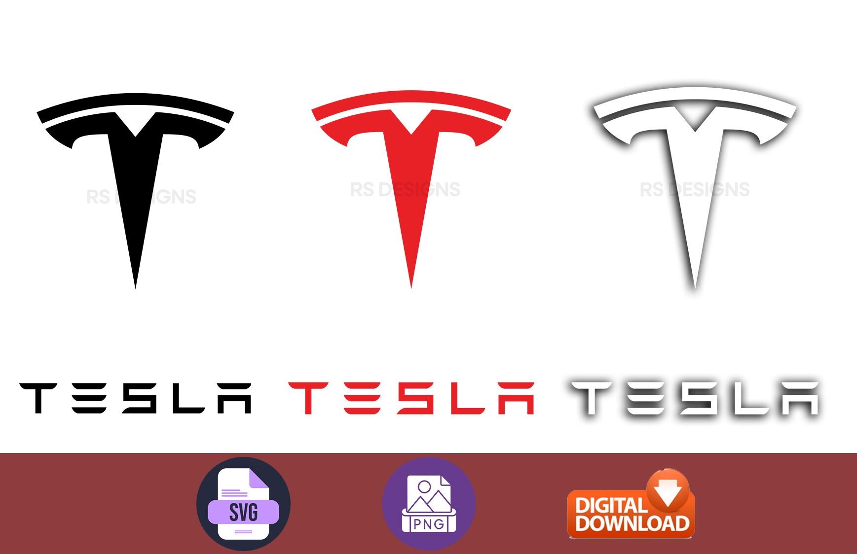 Tesla Logo Vinyl Decals Small Stickers for Car, Phone, and More Set of ...