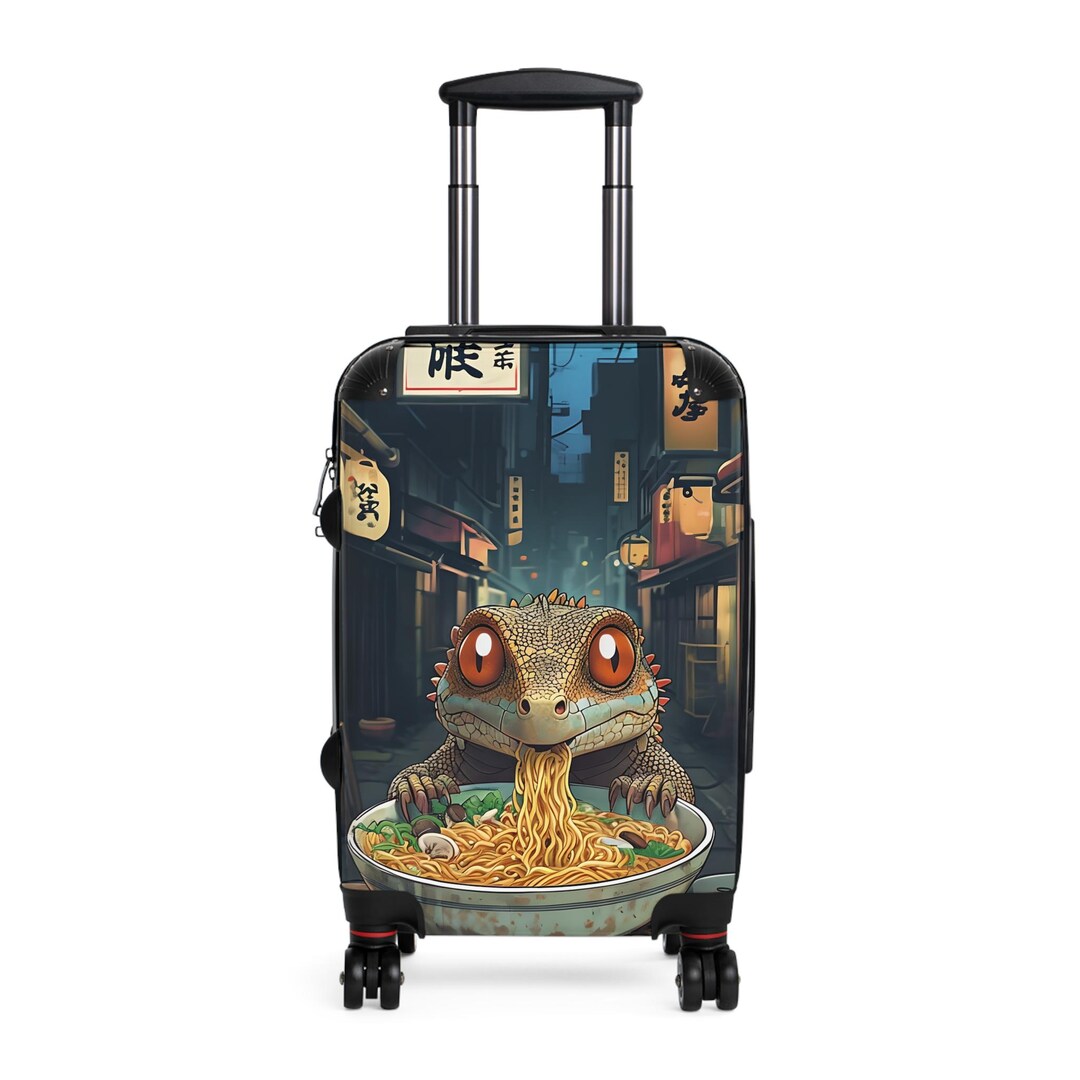 Anime Reptile Travel Suitcase - Unique Lizard Patterned Luggage Bag for ...