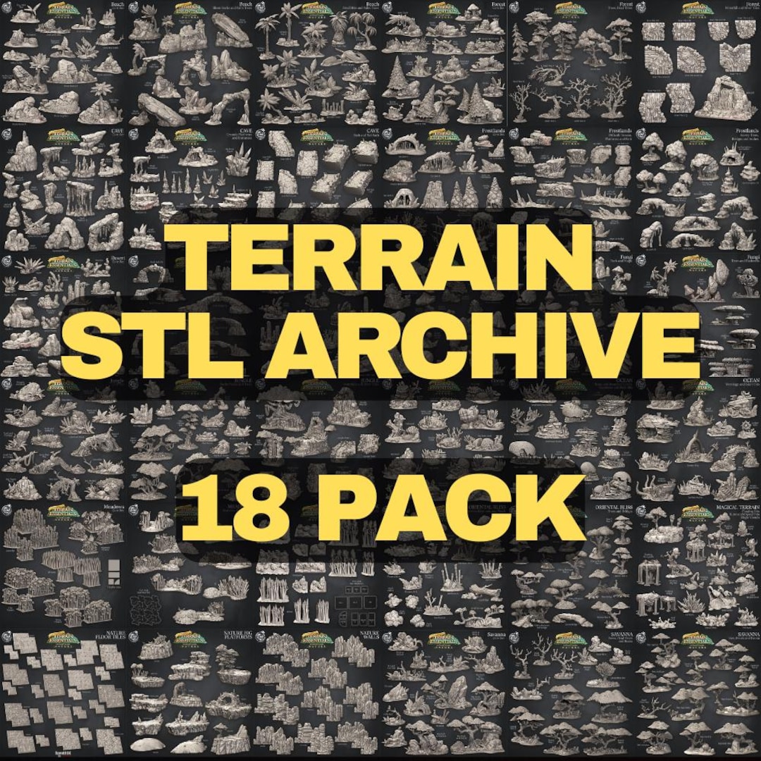 Dnd Miniatrure STL Terrain Packs - Tabletop RPG Wargaming Scenery Packs ...