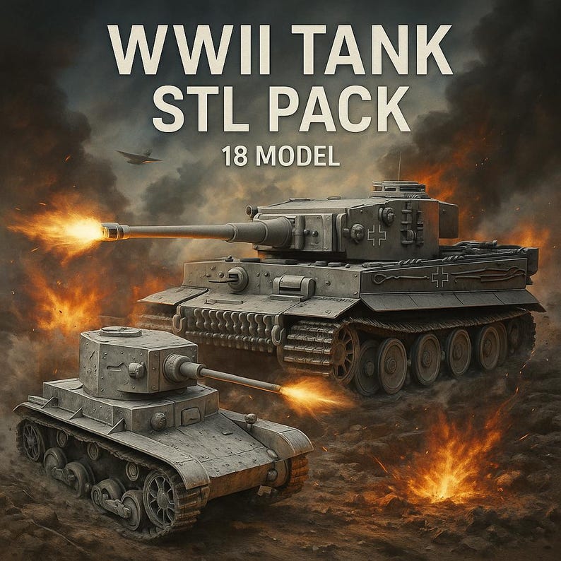 WW2 Tank STL Pack, WW2 Soviet - German Tank & Panzers STL Pack - Etsy