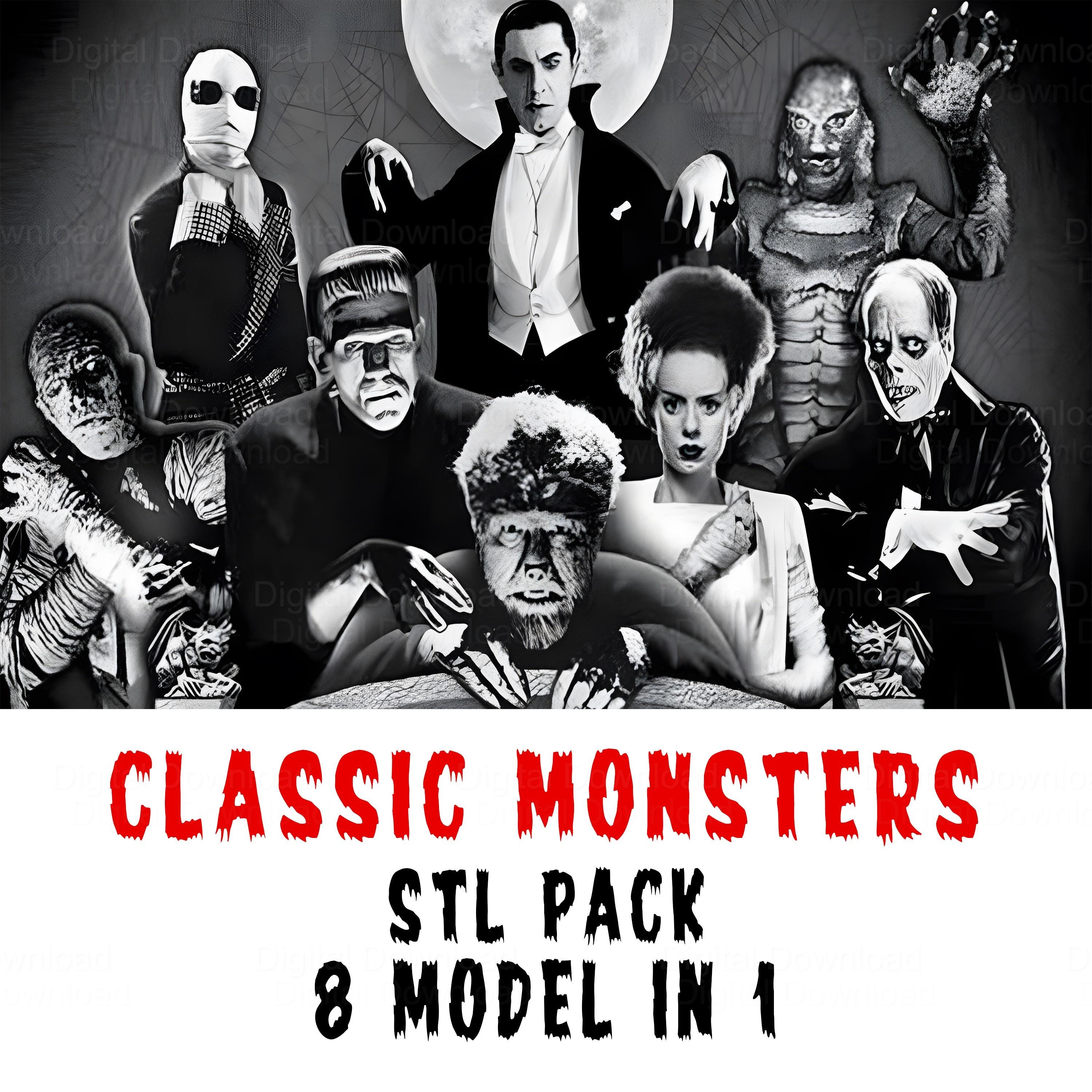 Classic Monsters STL Pack - Etsy