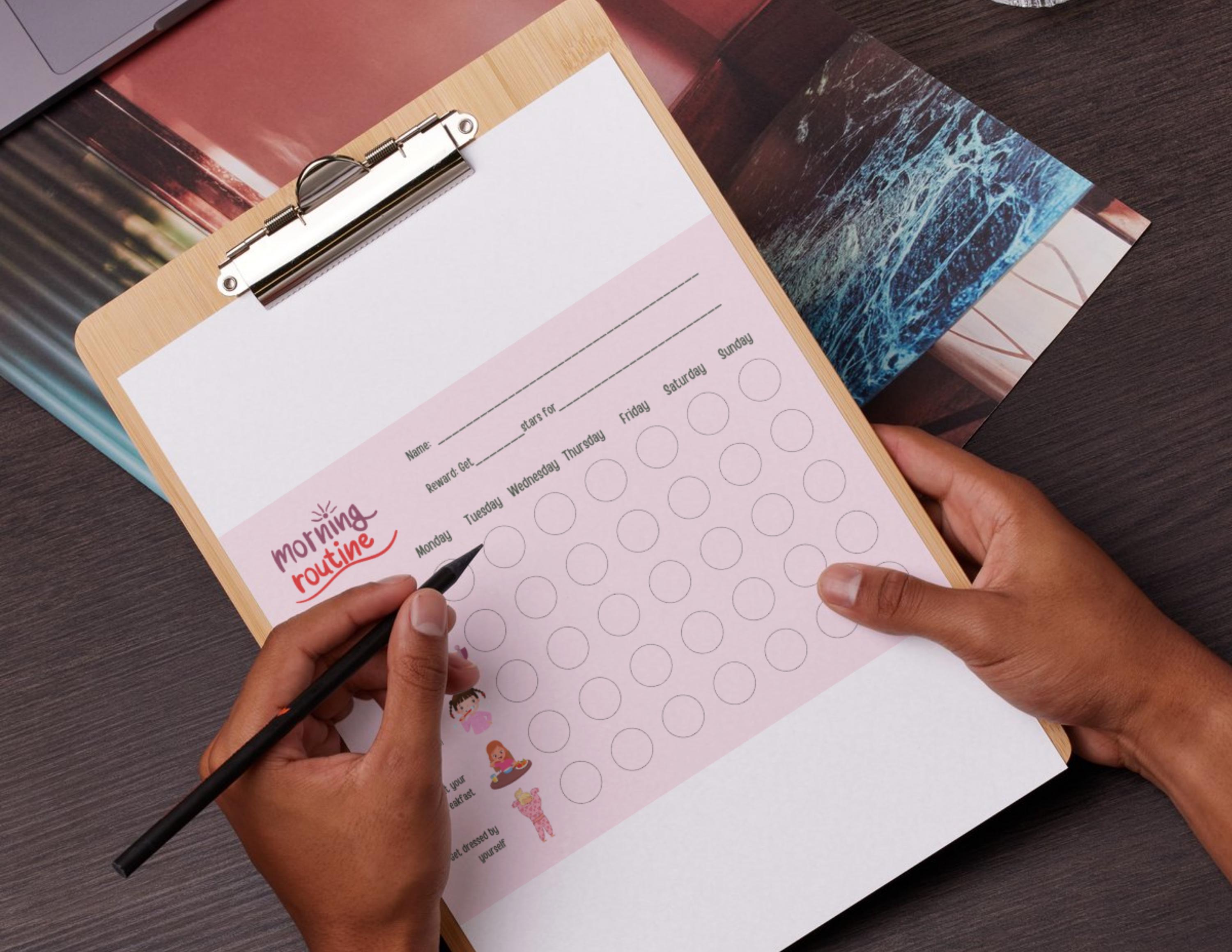 Printable Evening Routine Chart for Kids | Bedtime Habit Tracker ...