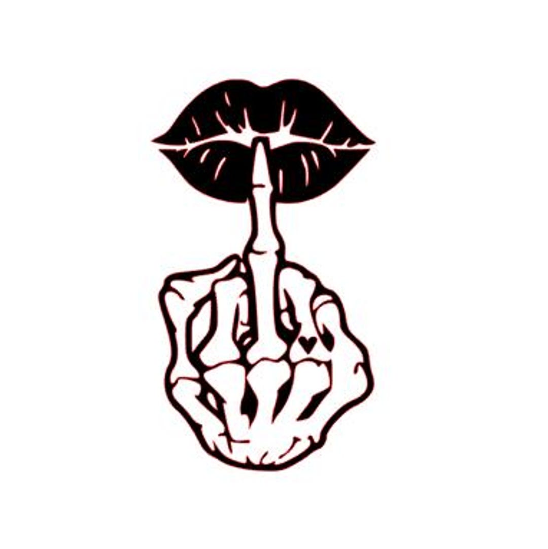 Skeleton Shhh! Decal - Etsy