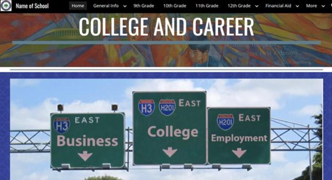 College and Career Website Template - Etsy