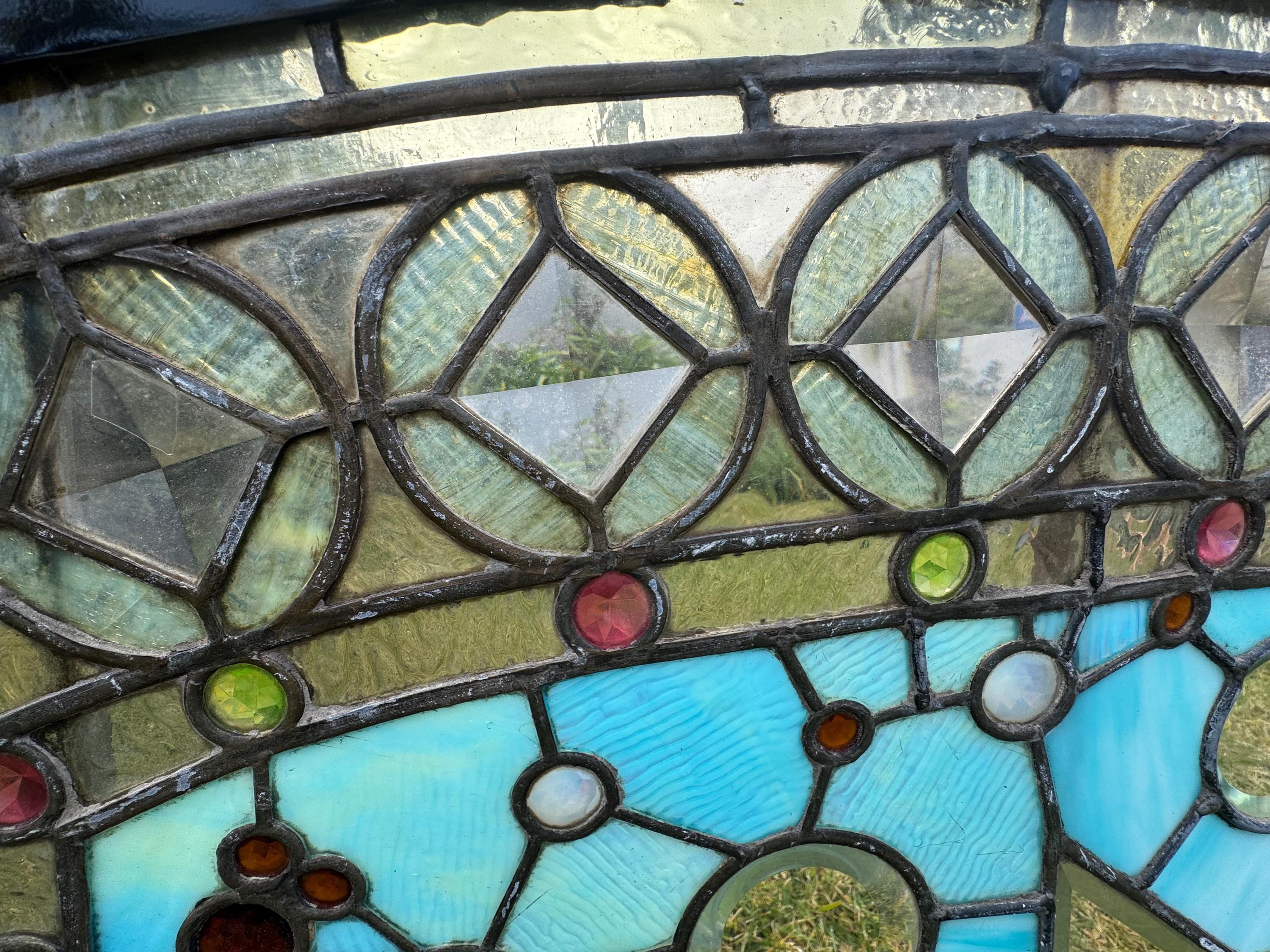 19th Century Stained Glass Window - Etsy