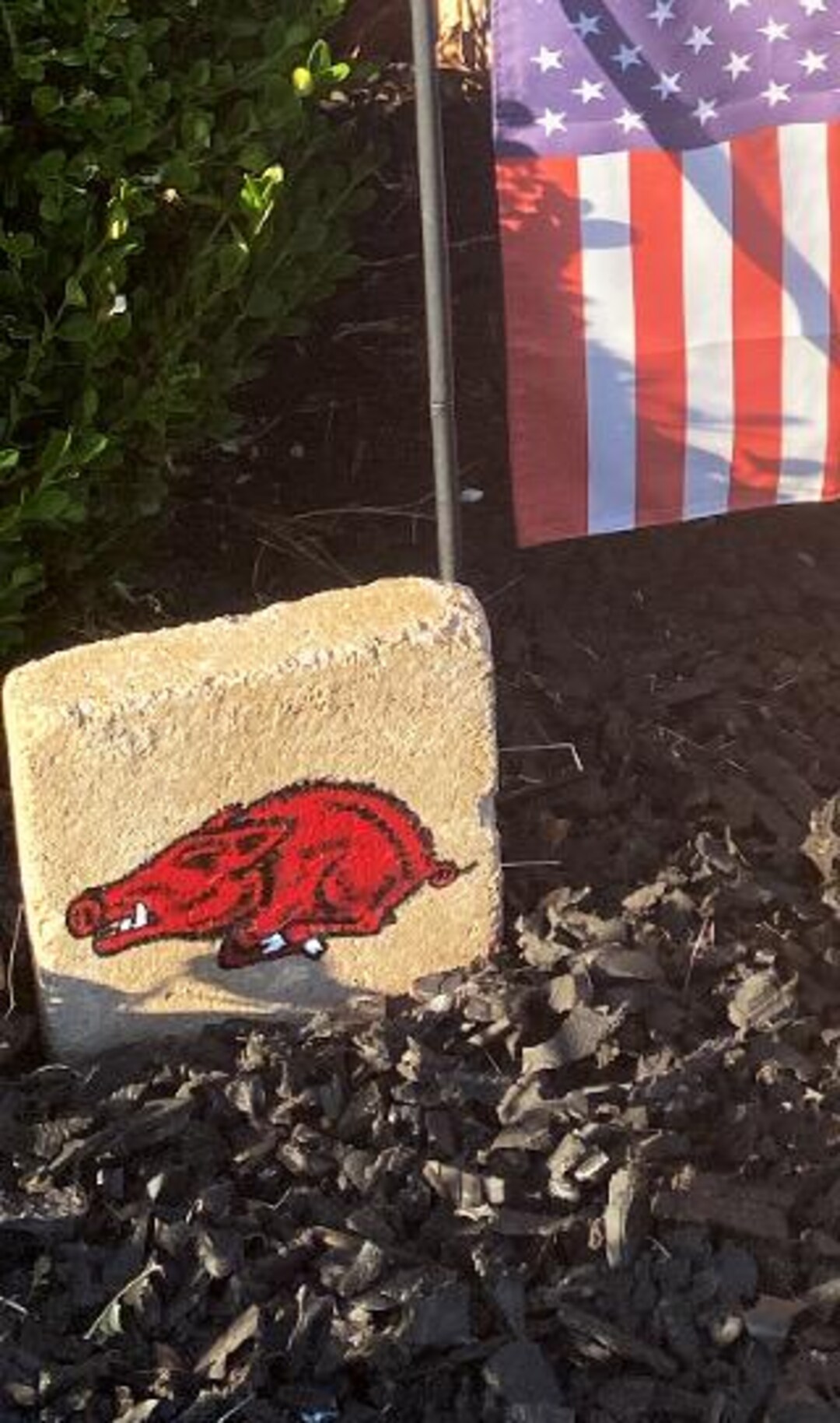 Arkansas Razorback Garden Stone - Etsy