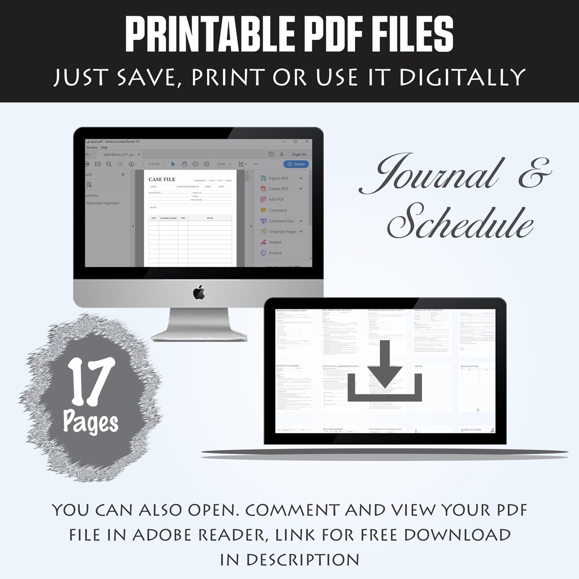 Legal Planner Template, Lawyer Case Organizer (PDF) - Etsy