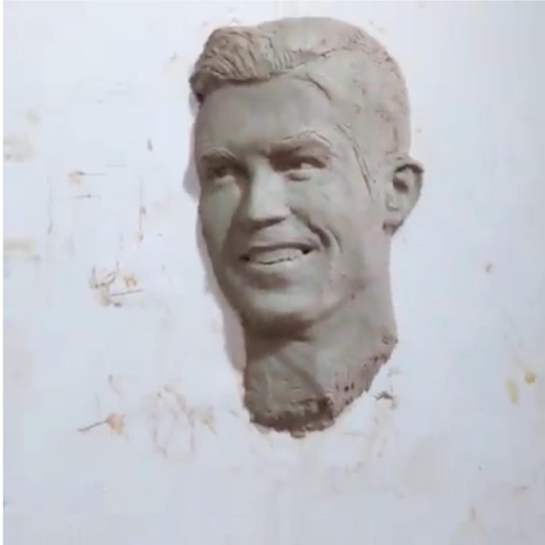 Cristiano Ronaldo Bust – Handmade Sculpture for Men | Clay Art With ...