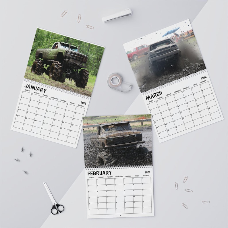 2026 Truck Calendar, Mega Truck, Mud Bogging, Offroad Monster Truck ...