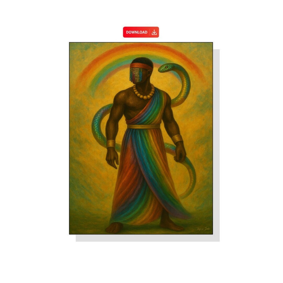 Oxumarê Wall Art, Afro-brazilian Religion Print, Candomblé Poster ...