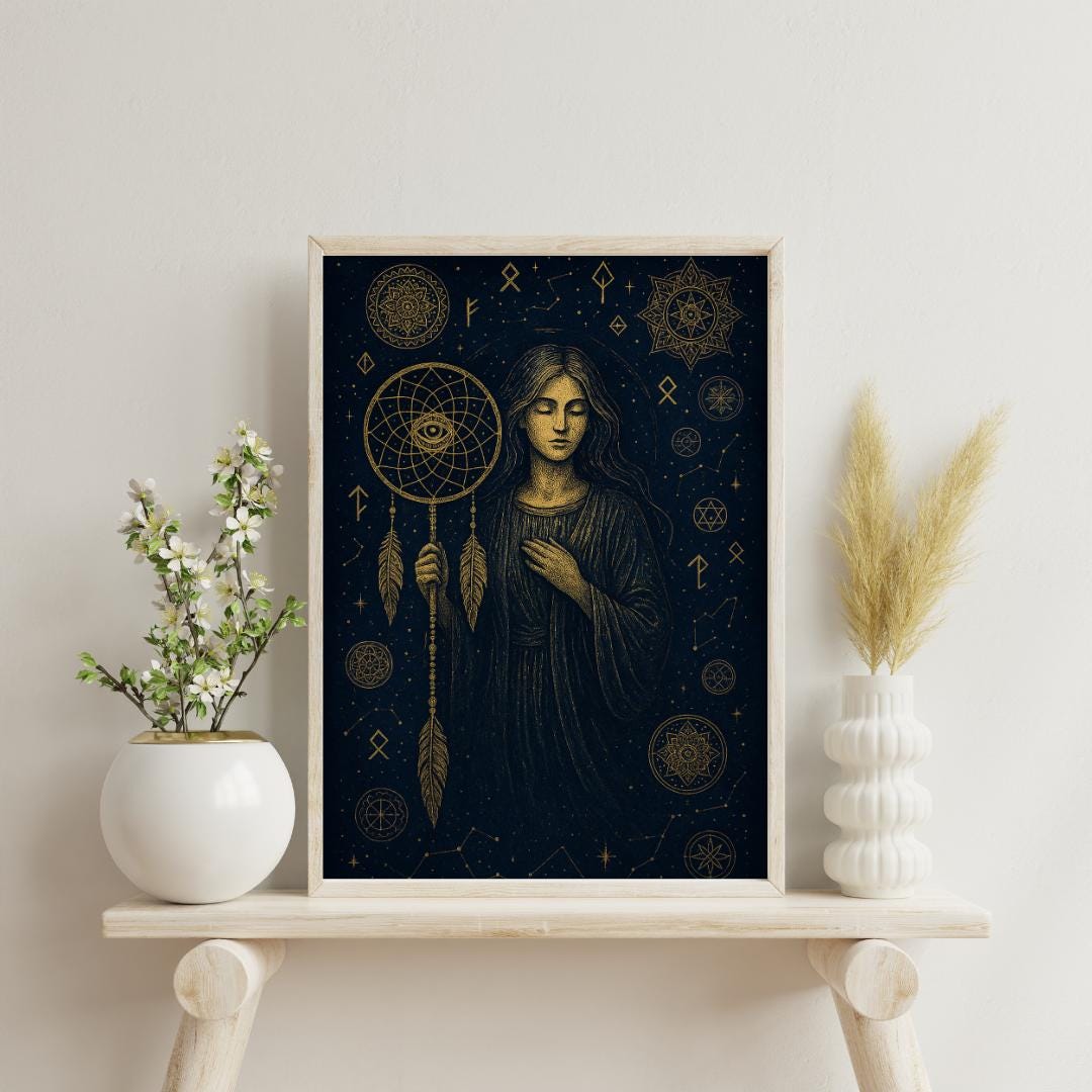 Ancient Souls Priestess, Ancestral Wisdom Wall Art, Sacred Feminine ...