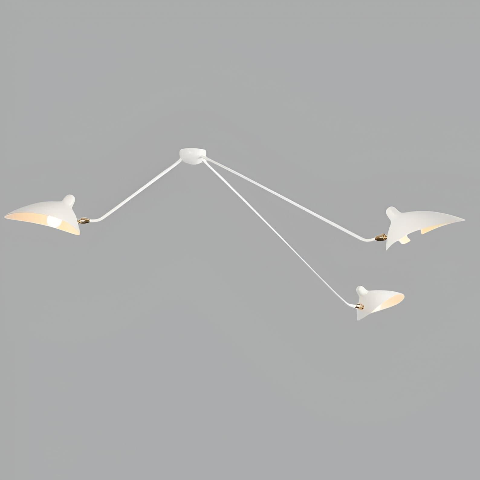 1950's Mid Century 3 Arm Spider Style Sputnik Italian Ceiling Flush ...