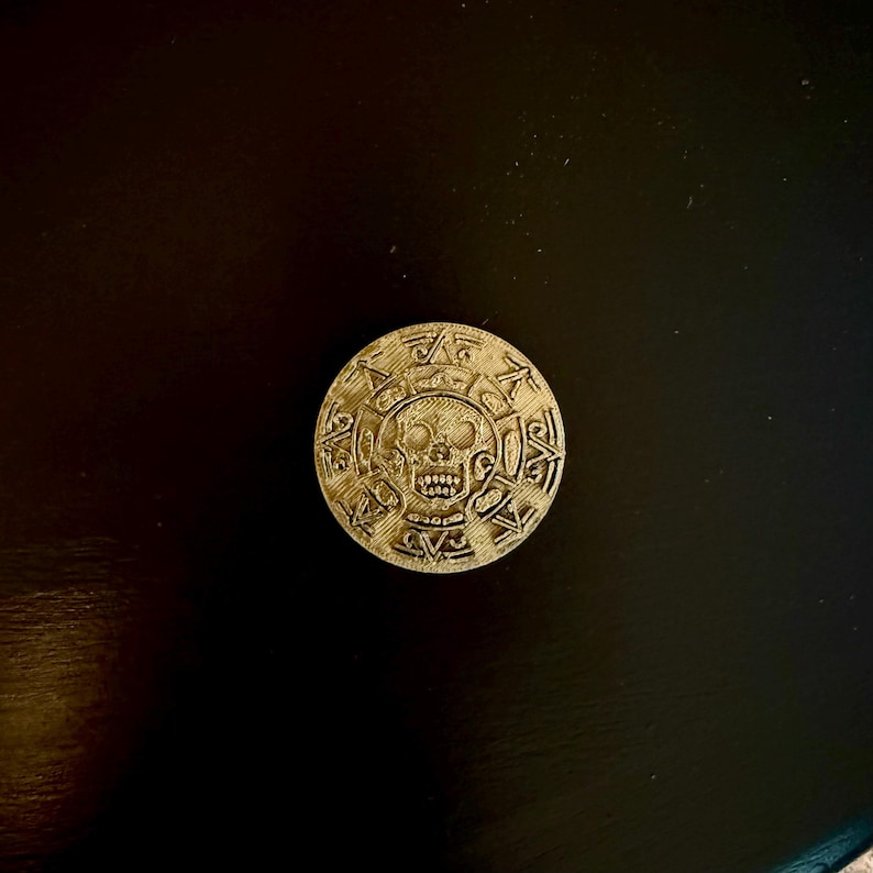 3D Printed Aztec Gold Coins: Pirate Treasure Movie Prop - PETG - Etsy