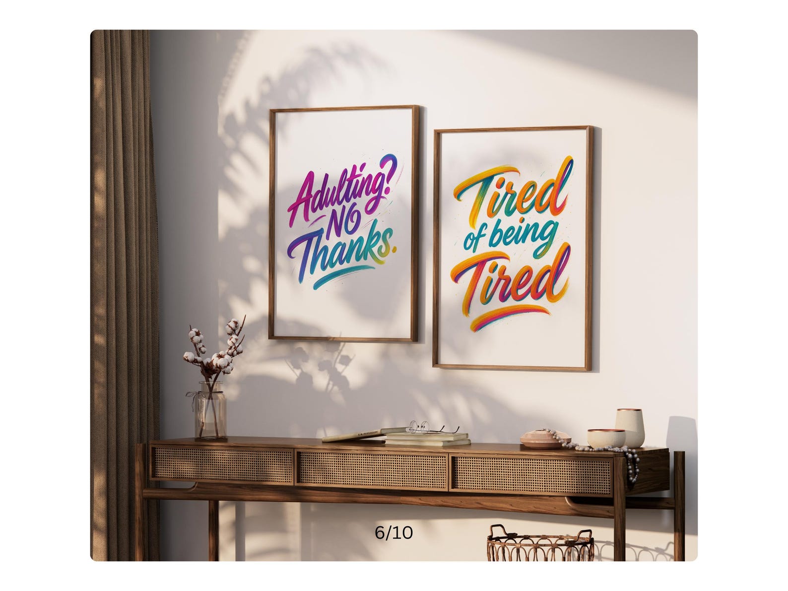 Gen Z Slang Typography Poster Set of 10, Gen Z Humor, Colorful Wall Art ...