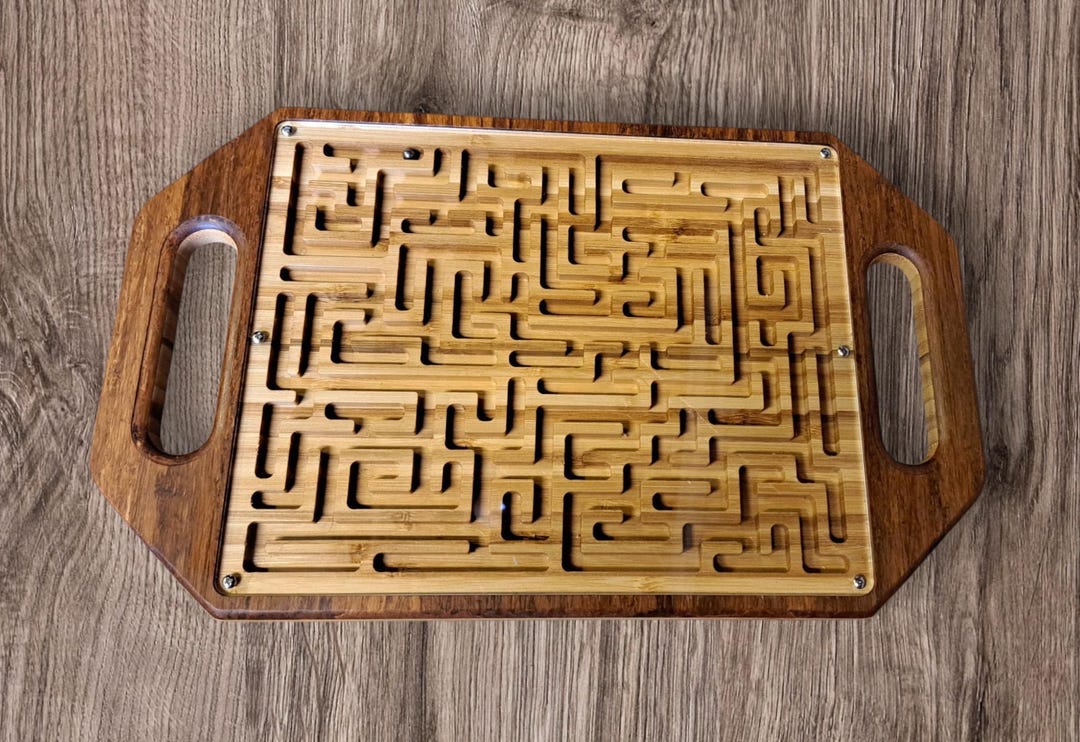 CNC Machined Maze Game: Bamx Wood & Acrylic - Etsy