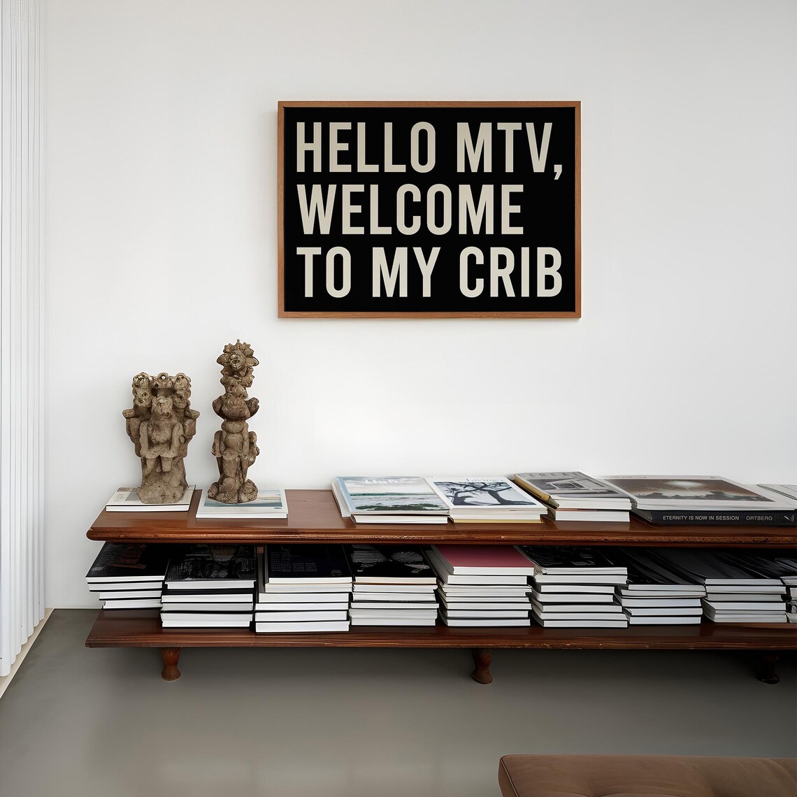 Black and White Hi MTV, Welcome to My Crib Poster, Horizontal ...