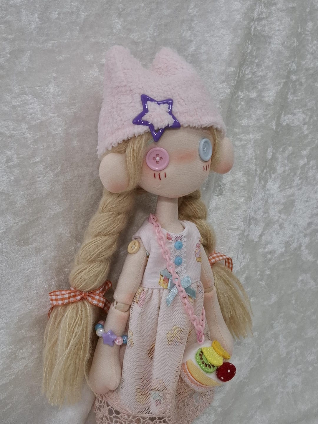 Handmade Rag Doll | Button Eye Doll | 30 Cm Girl Cloth Doll | Waldorf ...