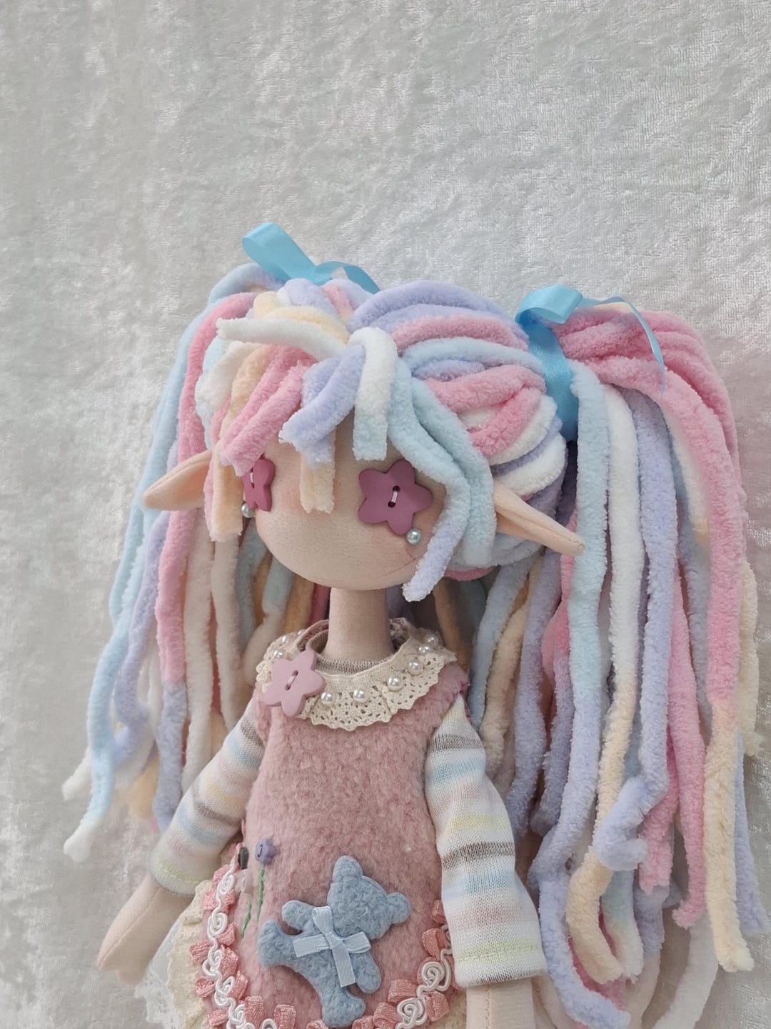 Handmade Rag Doll | Button Eye Doll | 30 Cm Girl Cloth Doll | Waldorf ...