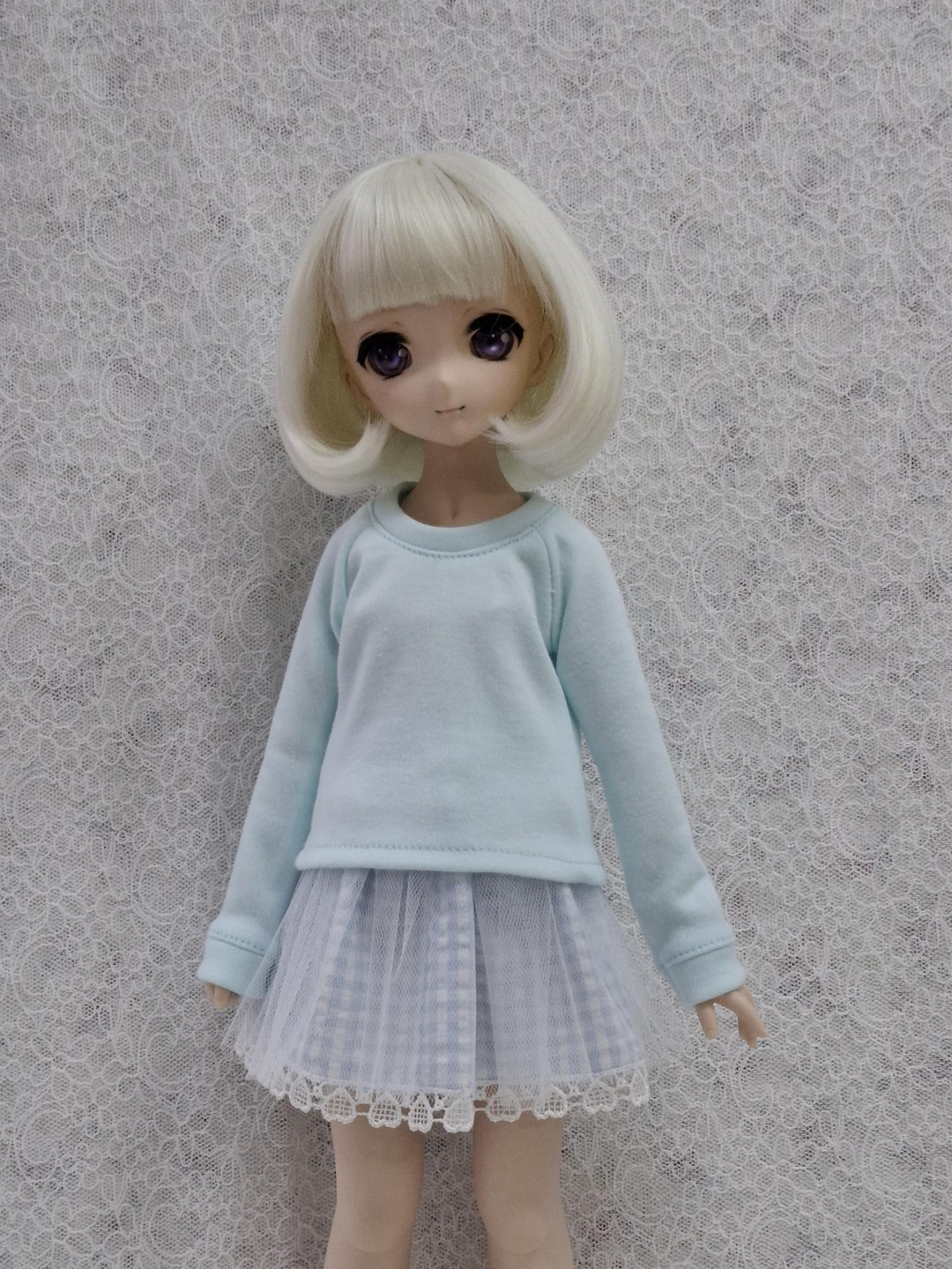 BJD Clothes | Mini Dollfie Dream MDD Super Dollfie MSD Baby Blue Top - Etsy