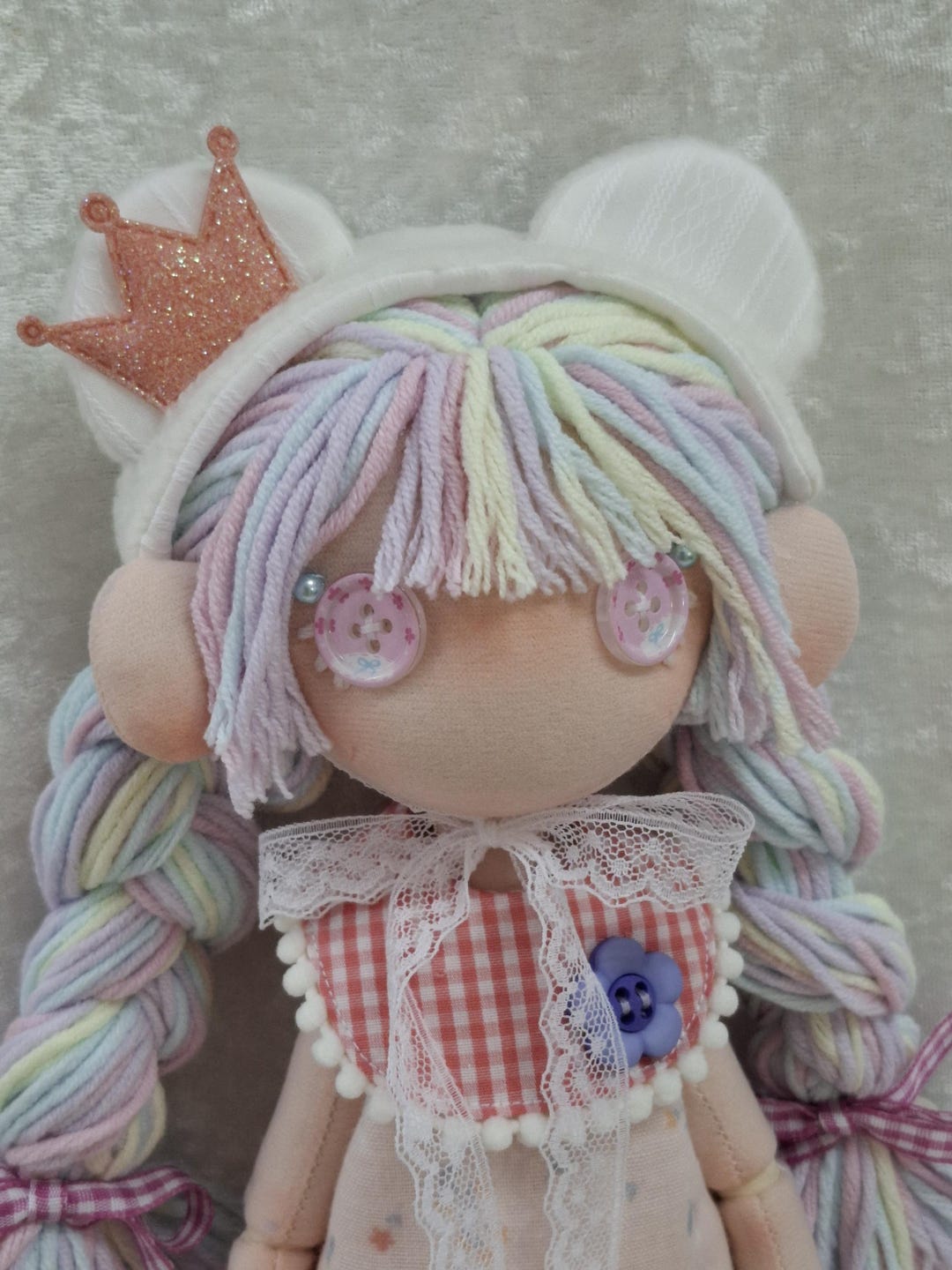 Handmade Rag Doll | Button Eye Doll | 30 Cm Girl Cloth Doll | Waldorf ...
