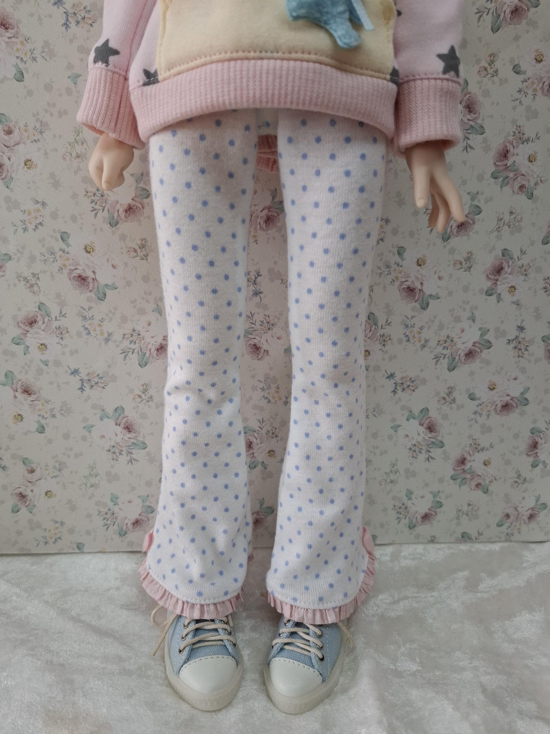 BJD Clothes | Mini Dollfie Dream MDD Super Dollfie MSD Baby Blue Dot ...