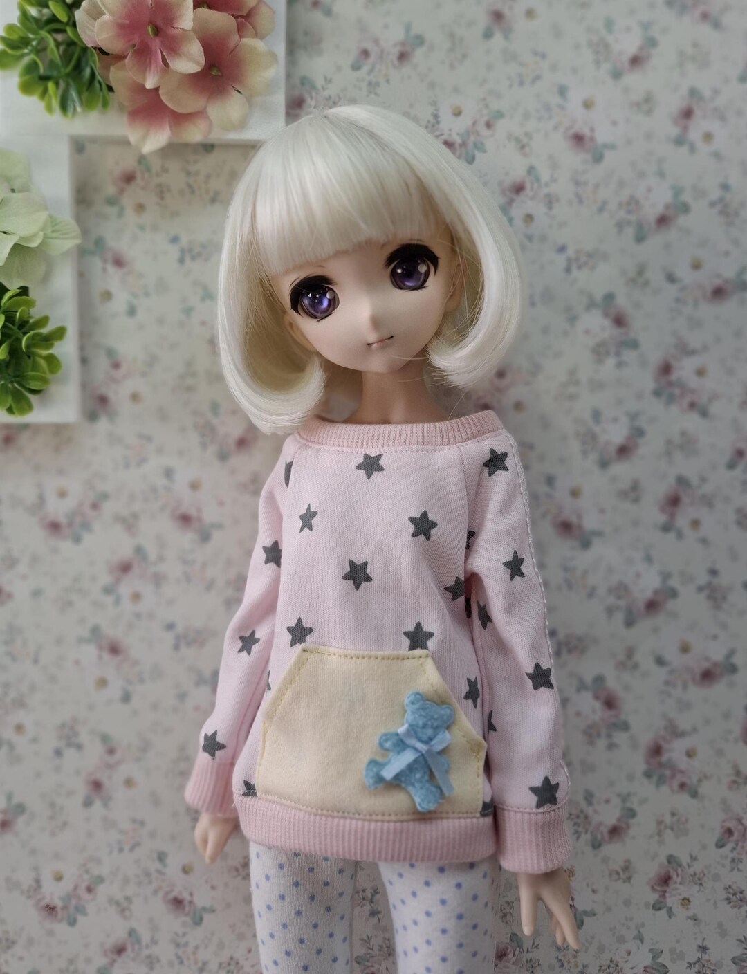BJD Clothes Mini Dollfie Dream MDD Super Dollfie MSD Baby Pink Star ...