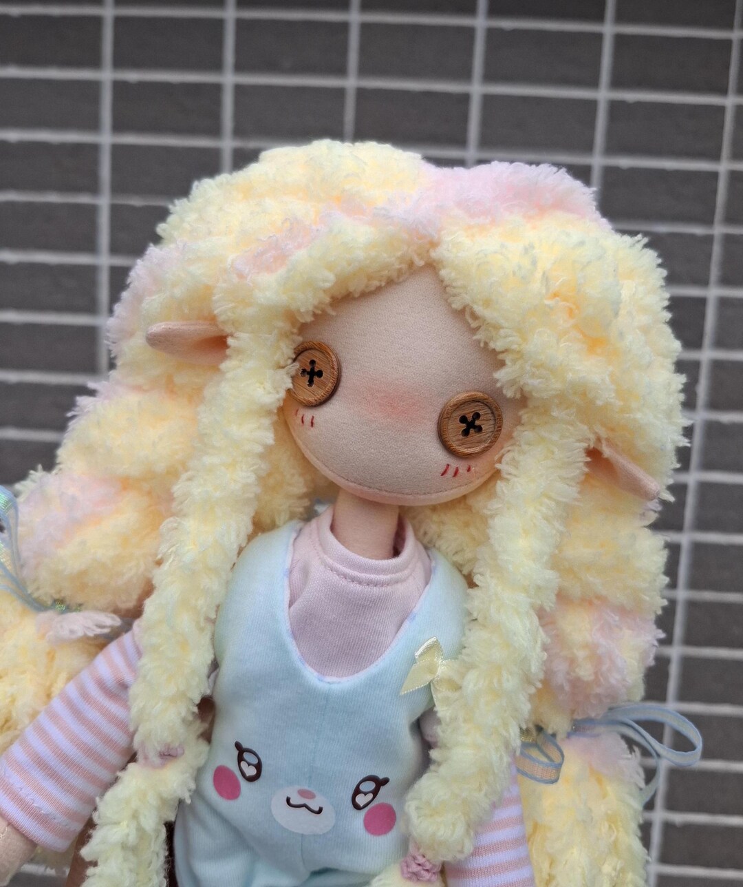 Handmade Rag Doll | Button Eye Doll | 30 Cm Girl Cloth Doll | Waldorf ...