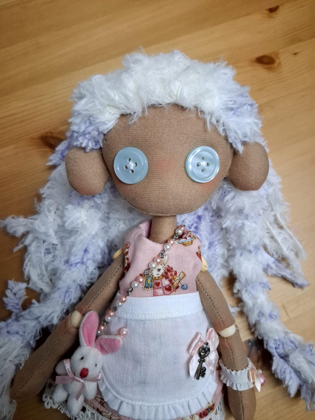 Handmade Rag Doll | Button Eye Doll | 30 Cm Girl Cloth Doll | Waldorf ...