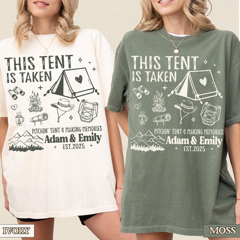 Personalized Camping Couple Shirt | Funny Tent Camp T-shirt | Husband ...