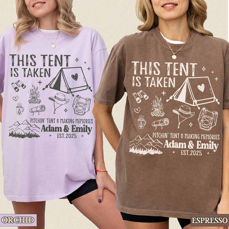 Personalized Camping Couple Shirt | Funny Tent Camp T-shirt | Husband ...