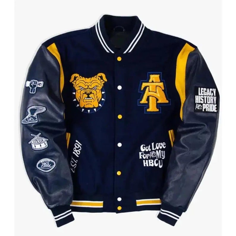 HBCU North Carolina A&T Motto 3.0 Aggie Pride Varsity Letterman Jacket,north Carolina Varsity ...