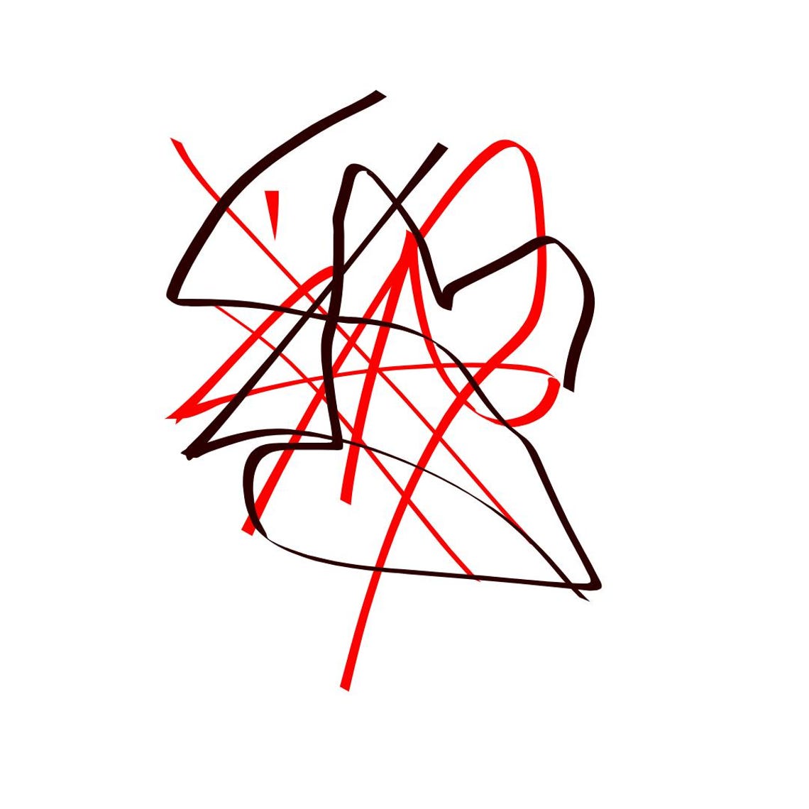 Abstract Scribble Line Art – Modern Digital Print, Minimalist Doodle ...