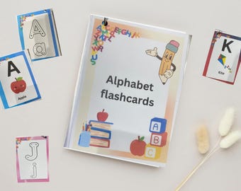 Alphabet Letter Tracing Printable Flashcards Set | Capital and ...