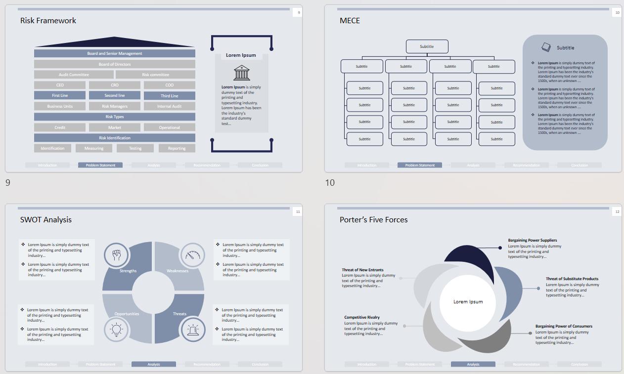 Powerpoint Template (case Competition / Pitch Deck / Business / School ...