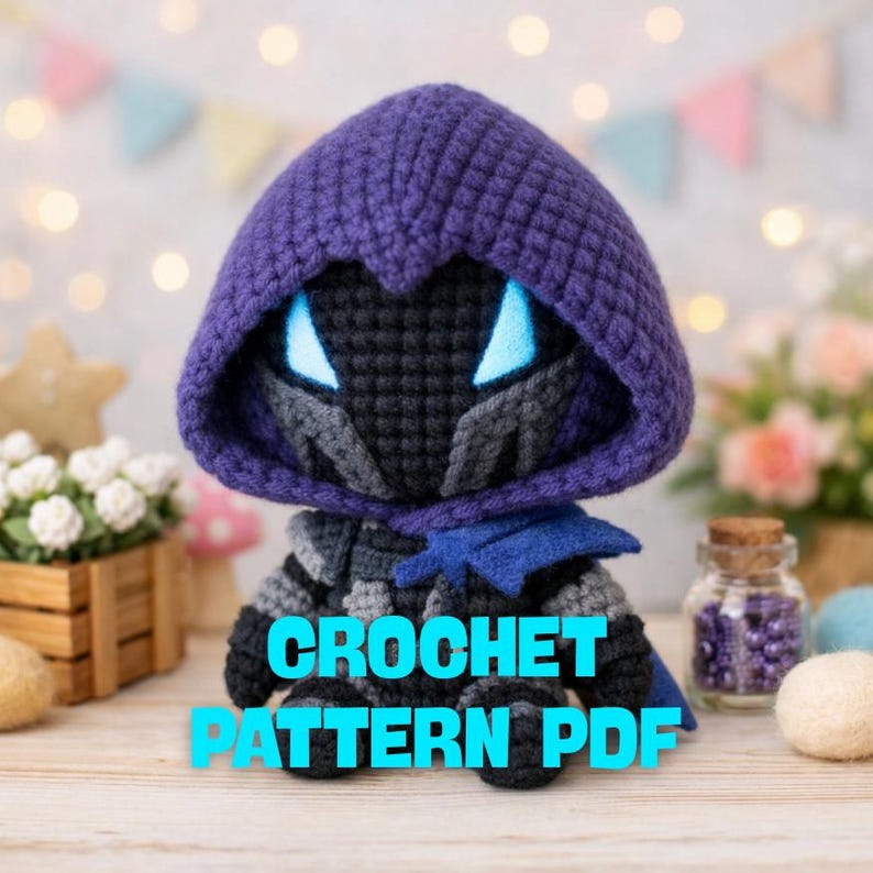 Valorant Omen Amigurumi Crochet Pattern PDF | Chibi Doll | Video Game ...