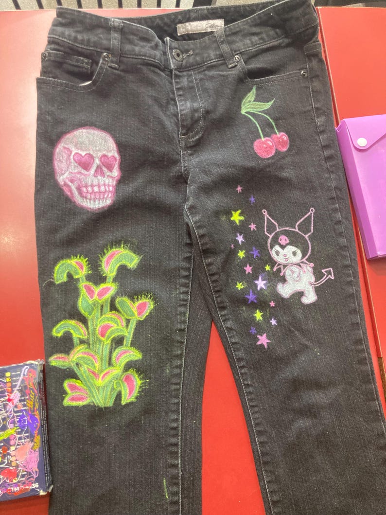 Custom Painted Jeans - Etsy