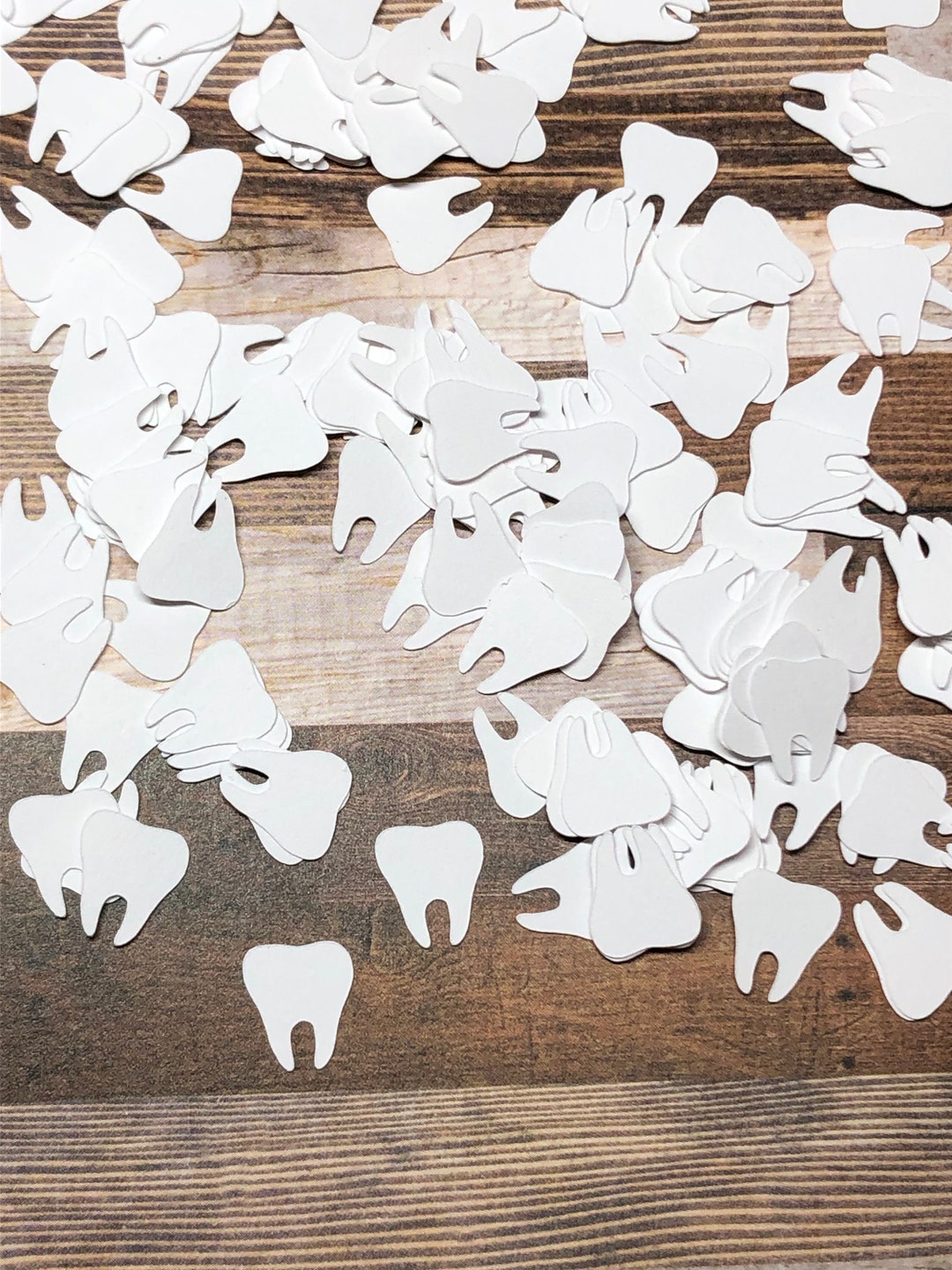 Mini Tooth Die Cut Confetti ~ 500 Pieces ~ Party Decor ~ Craft Supplies ...