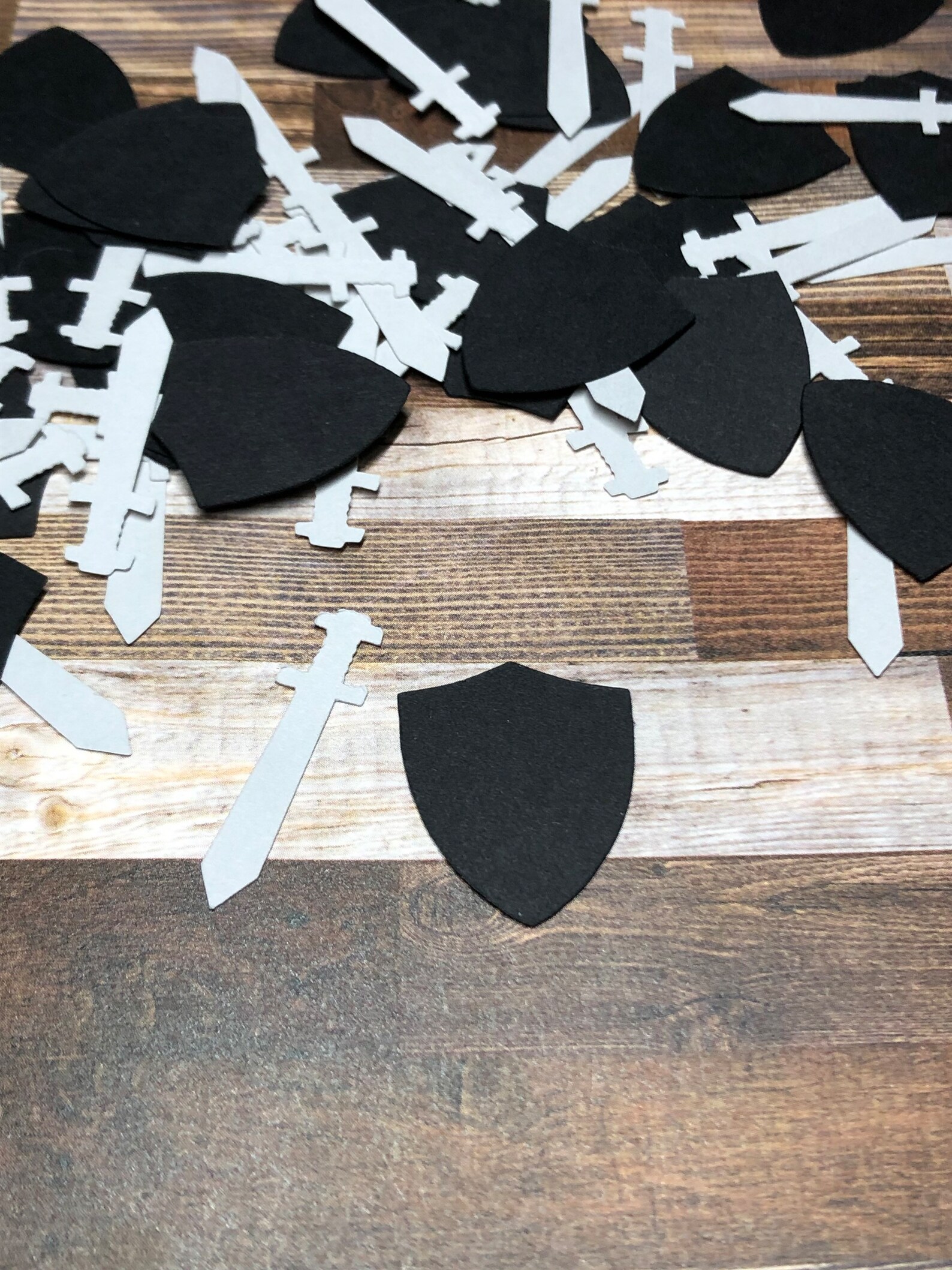 Sword and Shield Die Cut Confetti 200 Pieces - Etsy