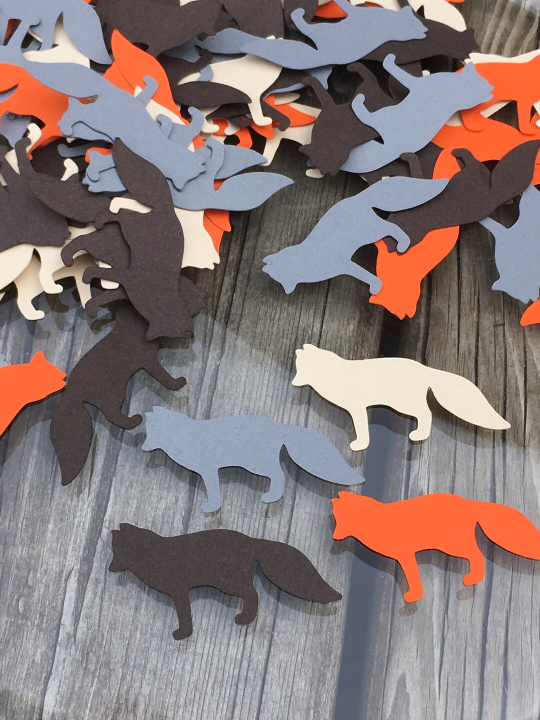 Fox Die Cut Confetti ~ Fox Theme Party Decor ~ Birthday ~ Baby Shower ...
