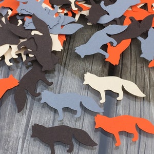 Fox Die Cut Confetti ~ Fox Theme Party Decor ~ Birthday ~ Baby Shower ...