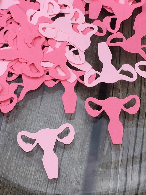 Uterus Die Cut Confetti ~ 200 pieces ~ Hysterectemy Party ~ Pregnancy ...