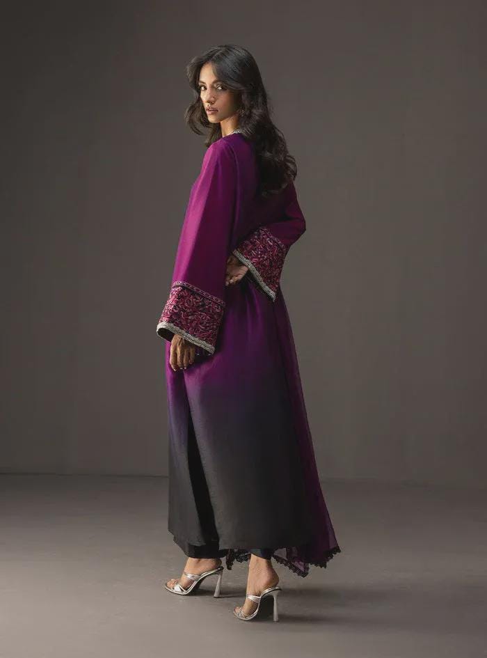 Printed Dual Tone Silk Shalwar Kameez Dress – Elegant Pakistani ...