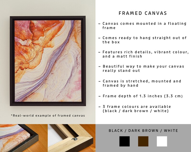 Scottish Autumn Tree Print, Large Forest Stretched Canvas, Framed ...